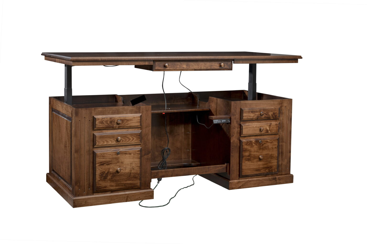 Executive Sit Stand Desk - Amish Country Furniture Sales